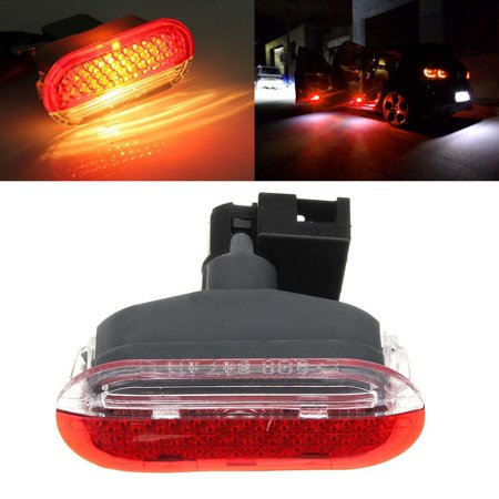 Red Courtesy Door Light Red & White Lens 1 Pc 69.5*32.3*50.5mm Bulb Car ...