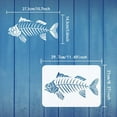 1Pc Fish Bone Painting Stencils Fish Stencils Plastic Fish Bone Pattern ...
