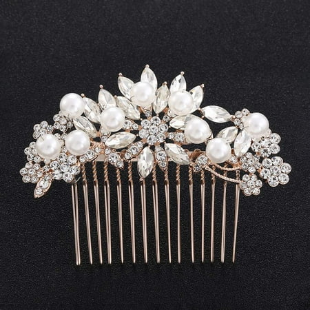 IGUOHAO Bridal Pearls Side Comb Rhinrstones Bohemian Wedding Party Prom ...