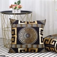 GALMAXS7 Greek-Key Pillow Covers Modern Geometric Greek Pattern Gold ...