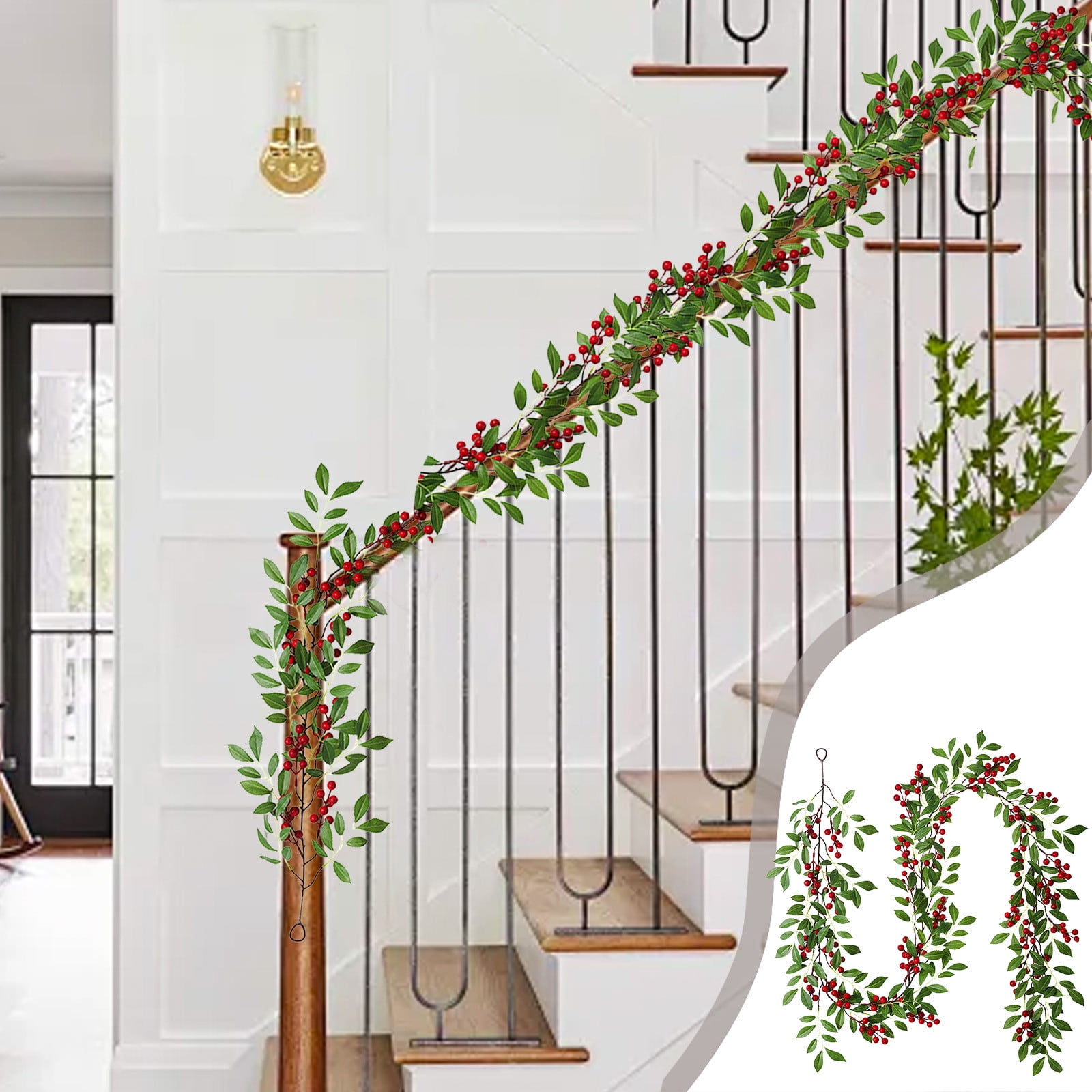 Click here for Peonavet Christmas Garland 6.56ft Christmas Red Fr... prices