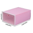 PPLoney Transparent Plastic Shoe Box Organizer - Stackable Storage ...