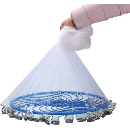 Fishing Nets Round Discs Hand Throw Nets Pond Decoration Automatic Easy ...