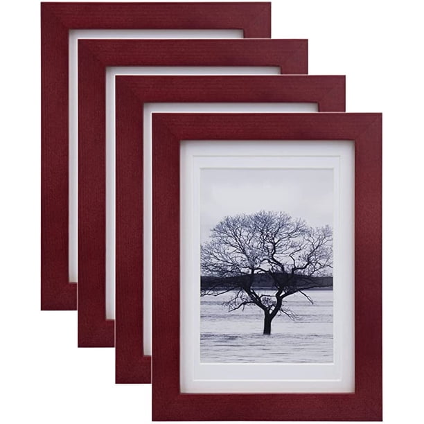 Icona Bay 8x10 Red Picture Frames W/ 5x7 Mat, 5 PK, Bliss Tabletop ...