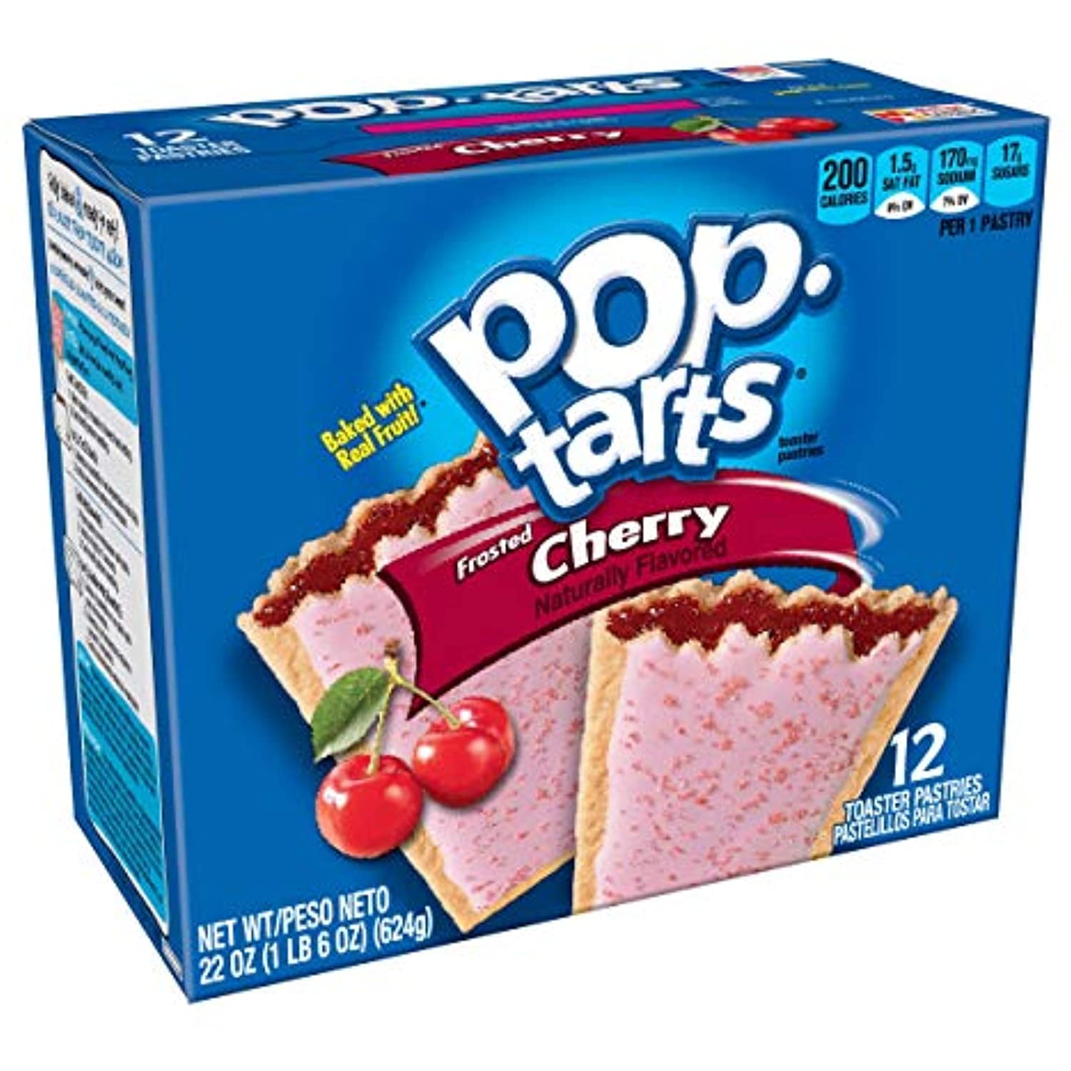 Pop-Tarts Breakfast Toaster Pastries, Frosted Cherry Flavored, 22 Oz ...