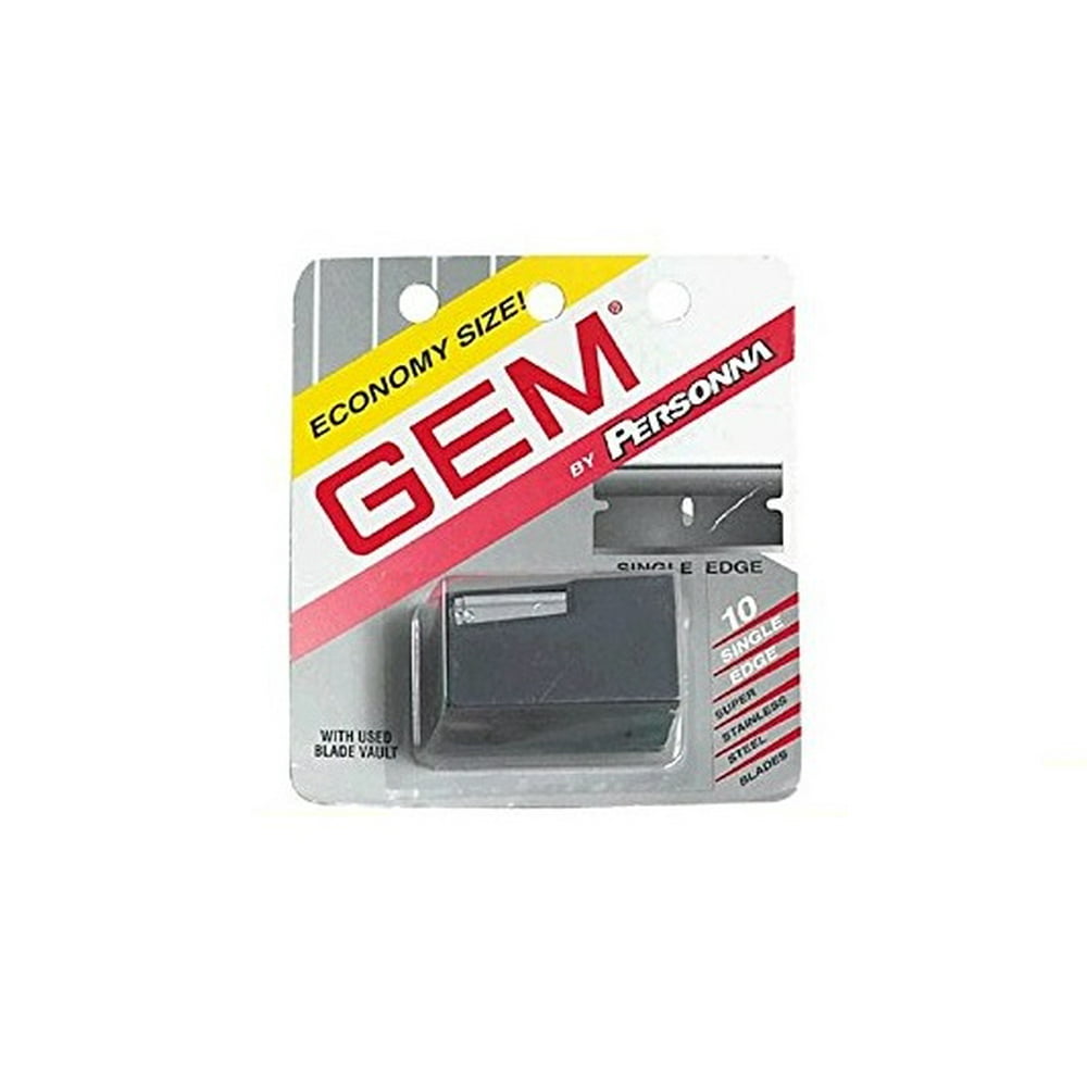 GEM Gem Single Edge Blades 10's + Makeup Blender Stick, 12 Pcs ...