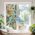 Bohemia Flowers Window Privacy Film, Color Vintage Pesley Floral Leaf ...