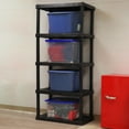 Oskar 5-Tier Storage Shelf, Interlocking Heavy Duty Shelving Unit, 750 ...