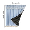 Blackout Double Layer Curtains Thermal Insulated Room Darkening Drapes ...