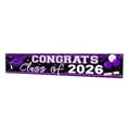 Graduation Party Supplies, Congrats Grad Banner, Purple Graduation ...