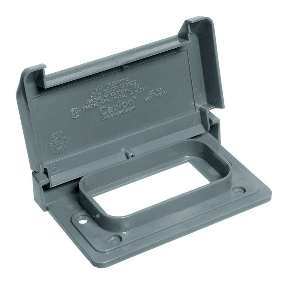 Carlon E98GHGN-CAR Weatherproof GFCI Outlet Covers, Gray - Walmart.com ... Carlon E98GHGN-CAR Weatherproof GFCI Outlet Covers, Gray - Walmart.com ...