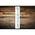 Hello Winter Vertical Aluminum Metal Decor Sign - 4x18 inches - Walmart.com