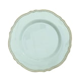Efavormart 10 Pack | 10" Jade / Gold Scalloped Rim Plastic Dinner ...