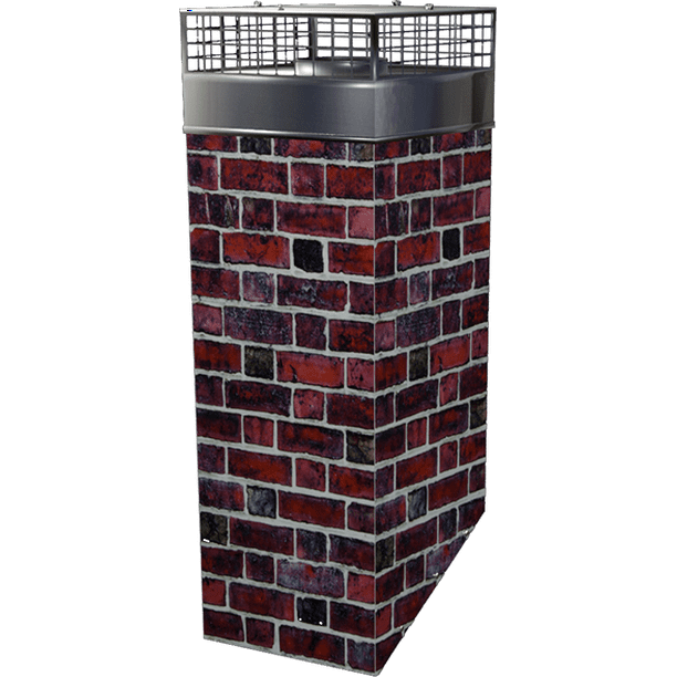 18" x 18" x 48" Faux Chimney Housing Surround KIT Printed Aluminum ...