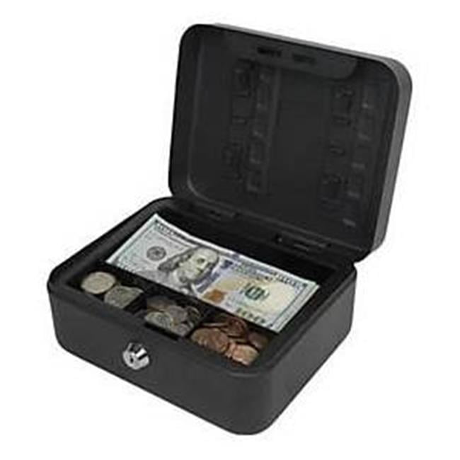 Compact Steel Cash Box, 1 Bill & 3 Coin Compartments - Black - Walmart.com