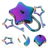 Mixtlocalior Star Shaped Padlock DIY Star Shape Lock Diary Decorative ...