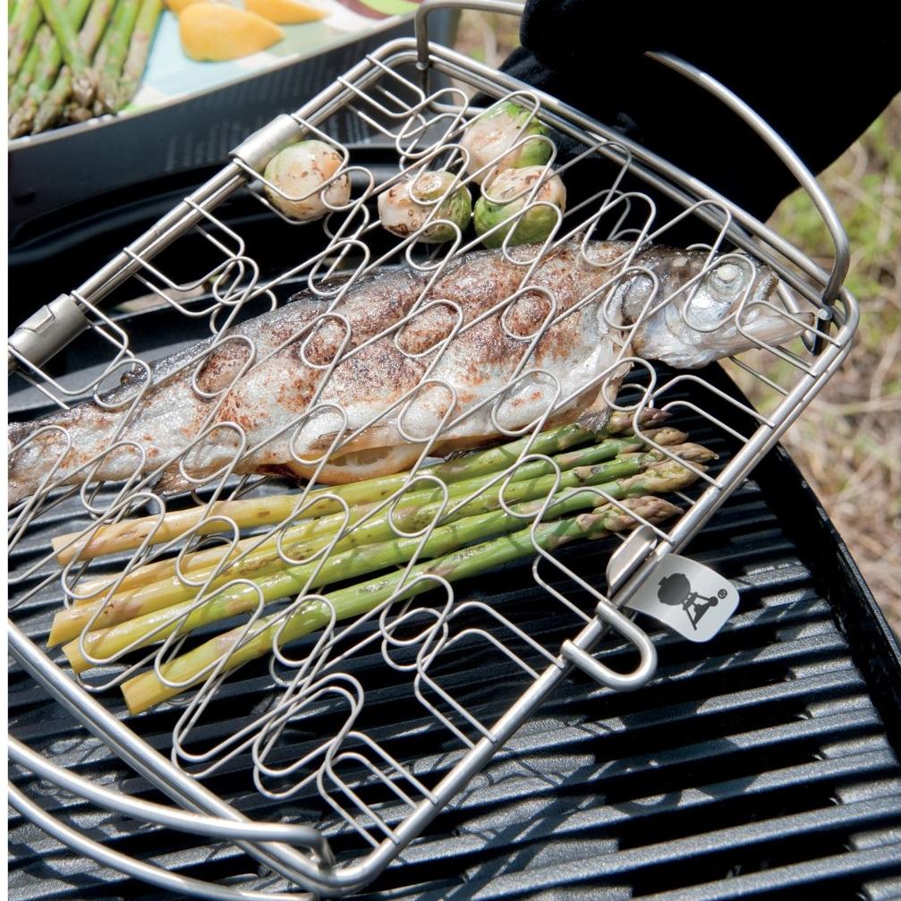 Weber 6470 Small Stainless Steel Grill Basket - Walmart.com