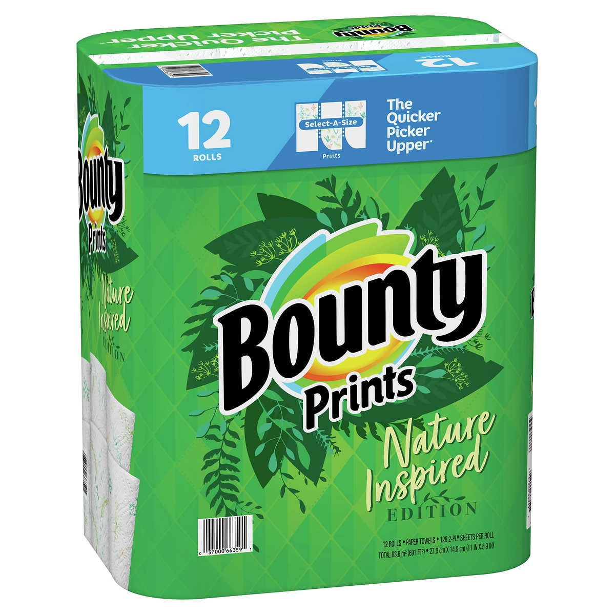 Bounty Prints Select A Size Paper Towels 2 Ply 128 Sheets 12 Count Bounty Prints Select A Size Paper Towels 2 Ply 128 Sheets 12 Count