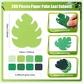 200pcs Paper Tropical Leaves Cutouts Assorted Green Color Leaf Cutouts ...