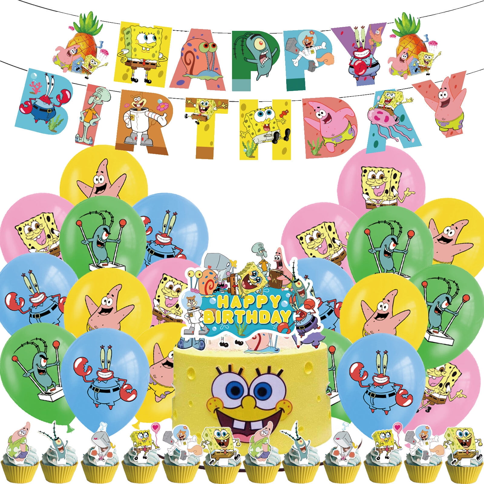 Click here for Iljdgqiaq 34 Pcs For Spongebob Theme Birthday Part... prices