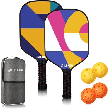 Pickleball Paddles Set of 2 Carbon Fiber Pickleball Set Lightweight ...