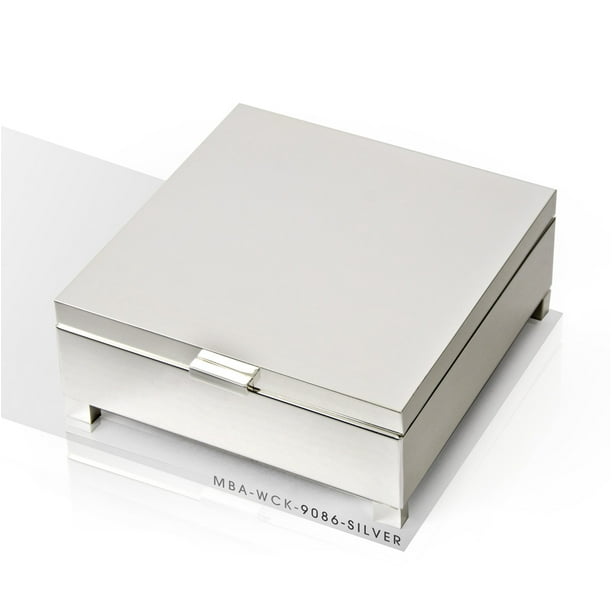 MusicBoxAttic - Contemporary Modern 18 Note Mirrored Polish Silver ...