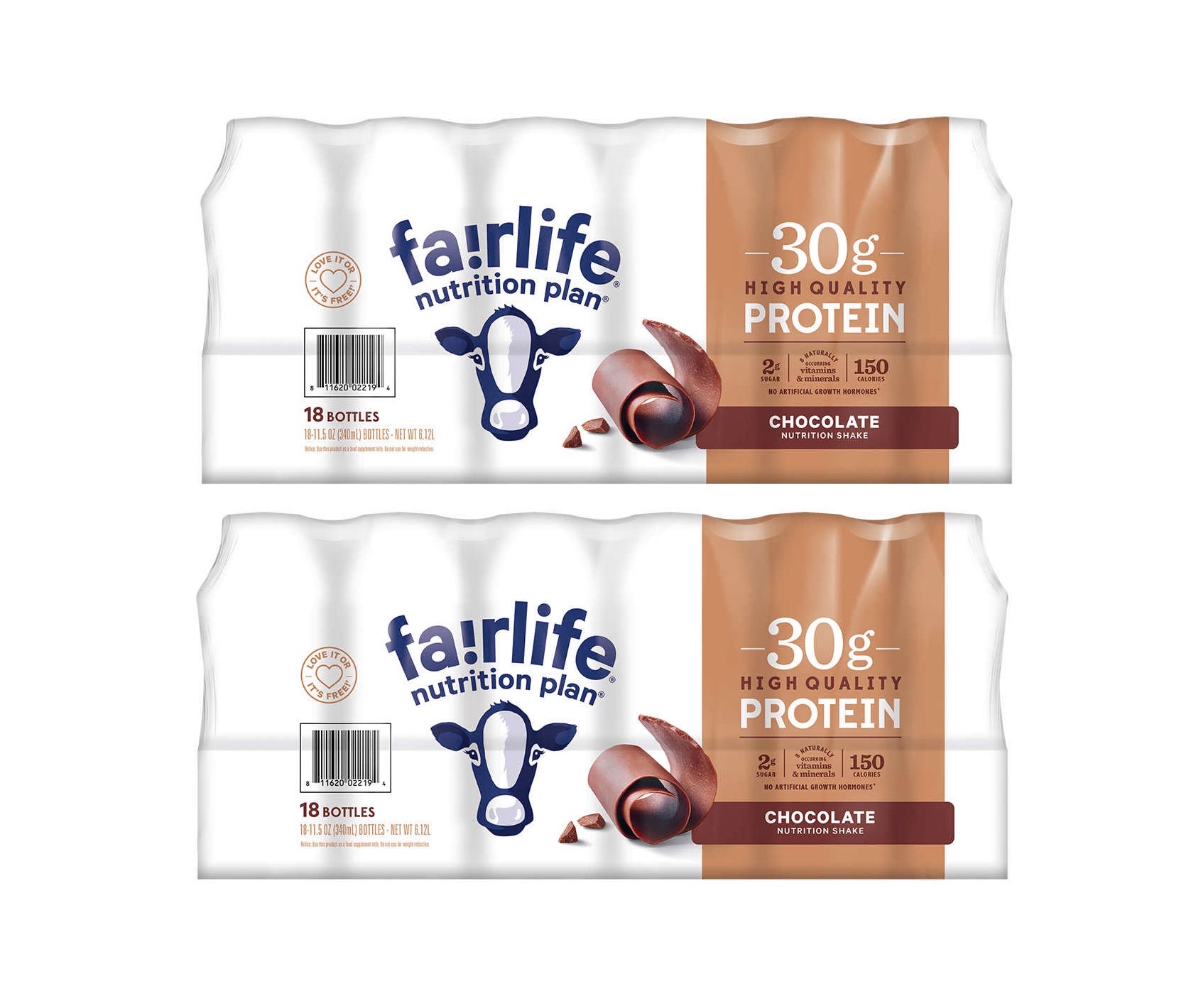 Fairlife Nutrition Plan, 30g Protein Shake, Chocolate, 11.5 fl oz, 18 ...
