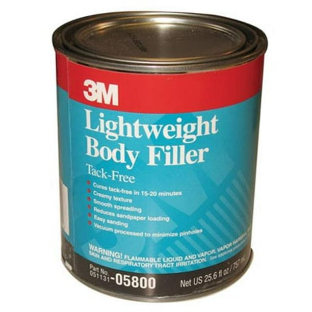 3M 3M05801 Lightweight Body Filler - 7.75 Lbs-124 Oz - Walmart.com ...