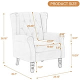 UIXE High Back Accent Chair Living Room Chairs Upholstered Armchair in ...