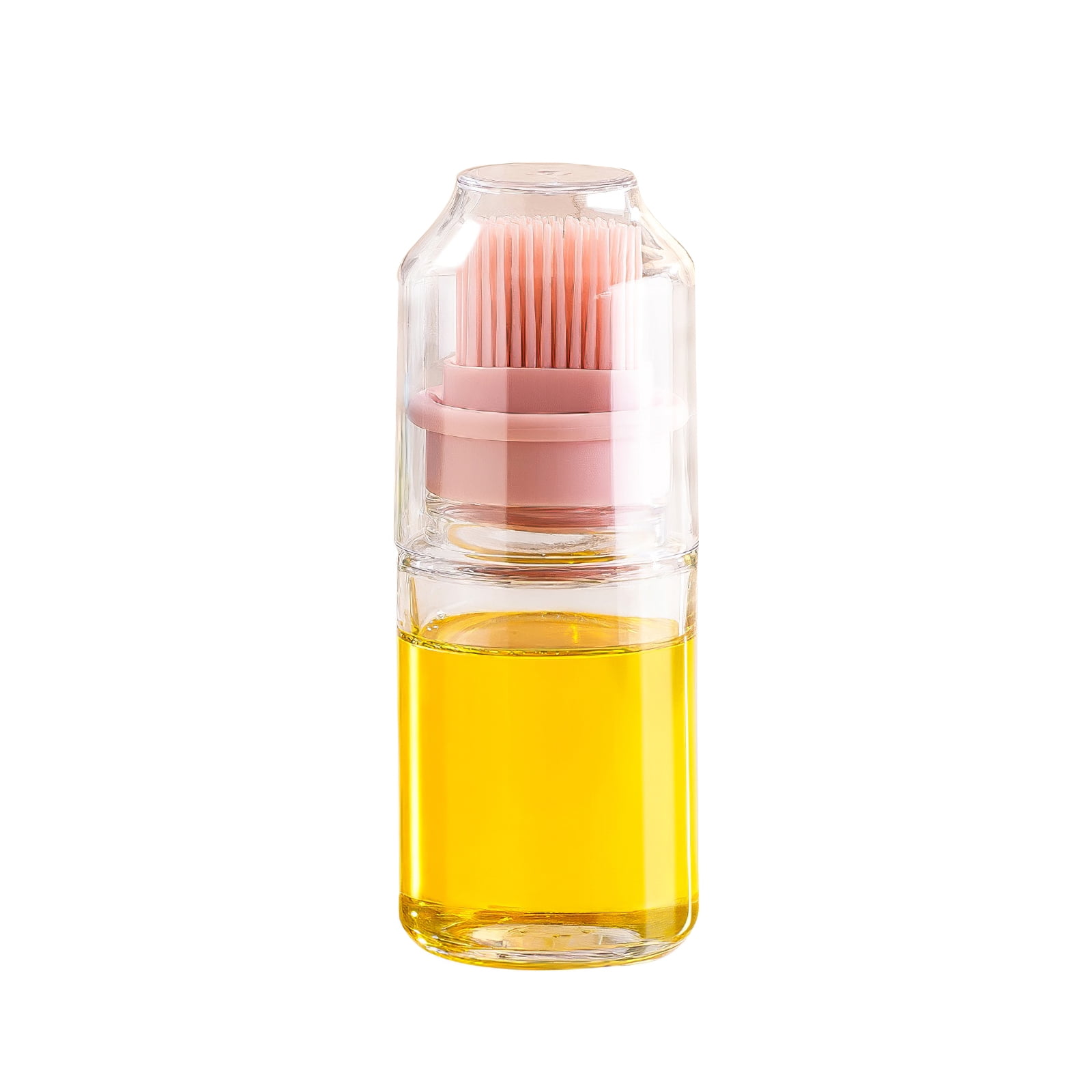 150ML Oil Bottle Glass Transparent with Silicone Brush Plastic Lid Oil ...