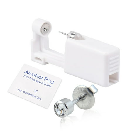 Ear Piercing Kit No Pain Disposable Ear Stud Gun Puncher Self Ear ...