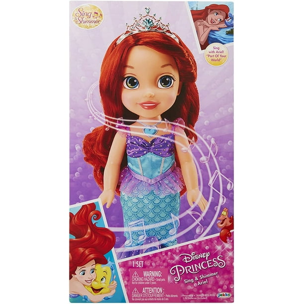 Disney Princess Ariel Doll The Little Mermaid Sing & Shimmer Toddler ...
