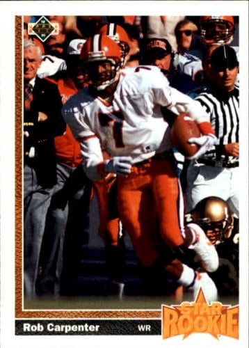 1991 Upper Deck #14 Rob Carpenter RC NFL Football Trading Card ...