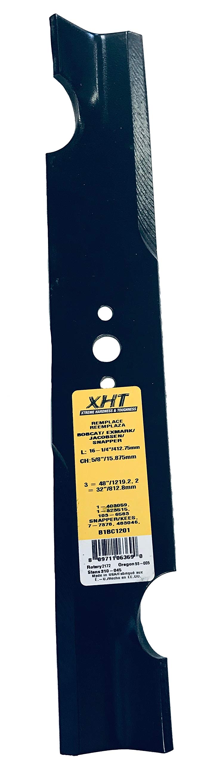 A&I XHT 16-1/4", 5/8" Notch Mower Blade (Single) - B1BC1201,1 - Walmart.com
