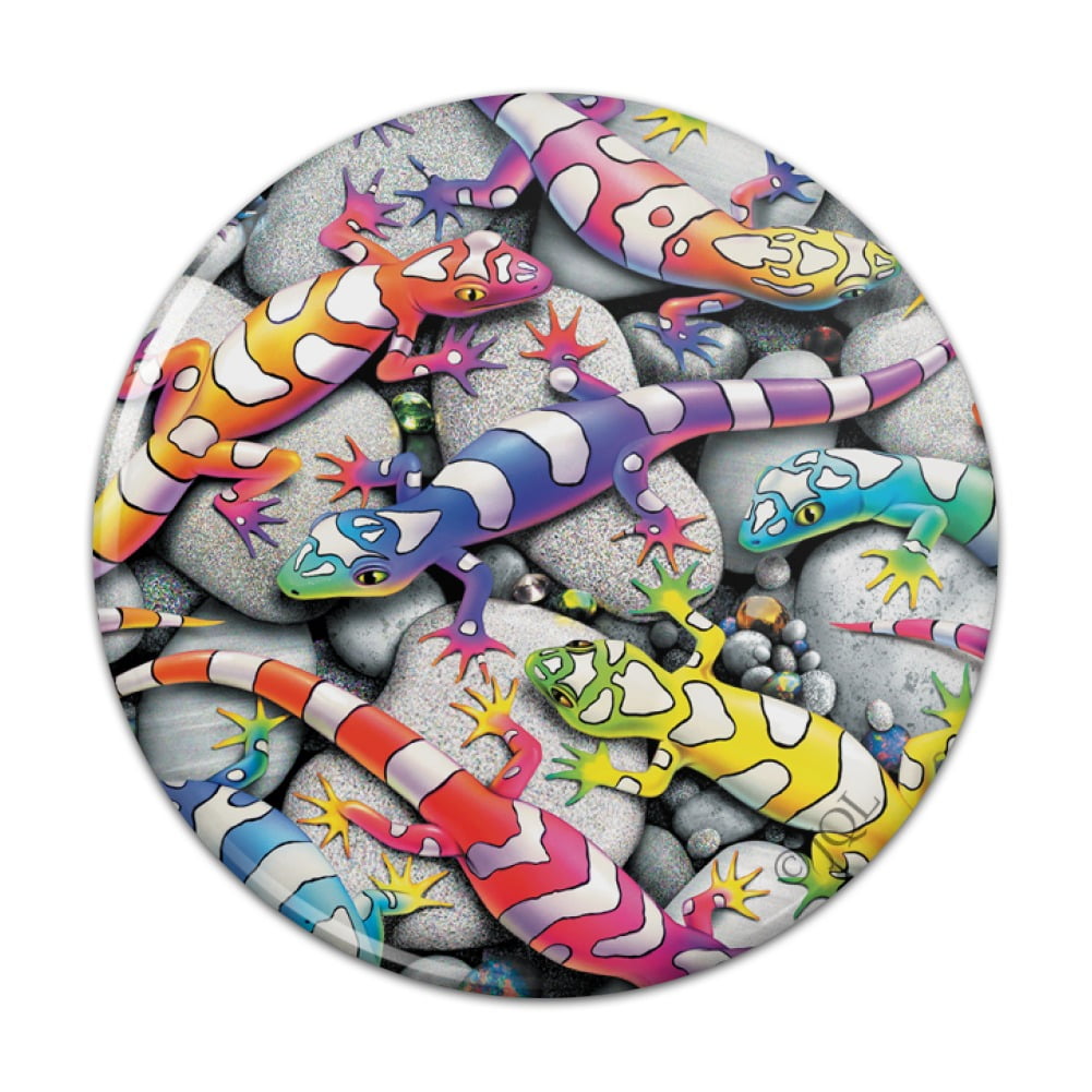 Rainbow Colorful Geckos Lizards Pinback Button Pin - Walmart.com