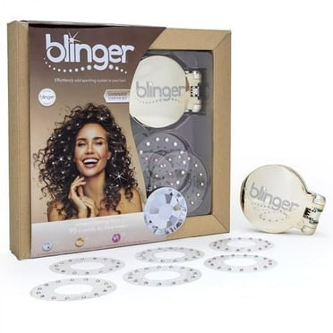 Blinger Hair Styling Tool Kit with 75 Glass Crystals | Easy and Safe ...