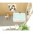 43" Acrylic Freestanding Bathtub with seat: Spacious rectangle Shape ...