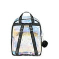 Justice Girls Iridescent Stars Transparent Mini Backpack, Clear ...