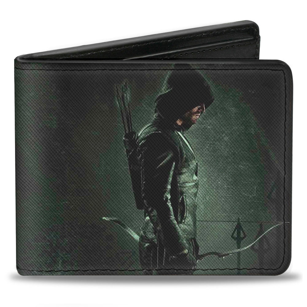 DC Comics Wallet, Bifold, Arrow Standing Profile Pose Arrow Tips Greens ...