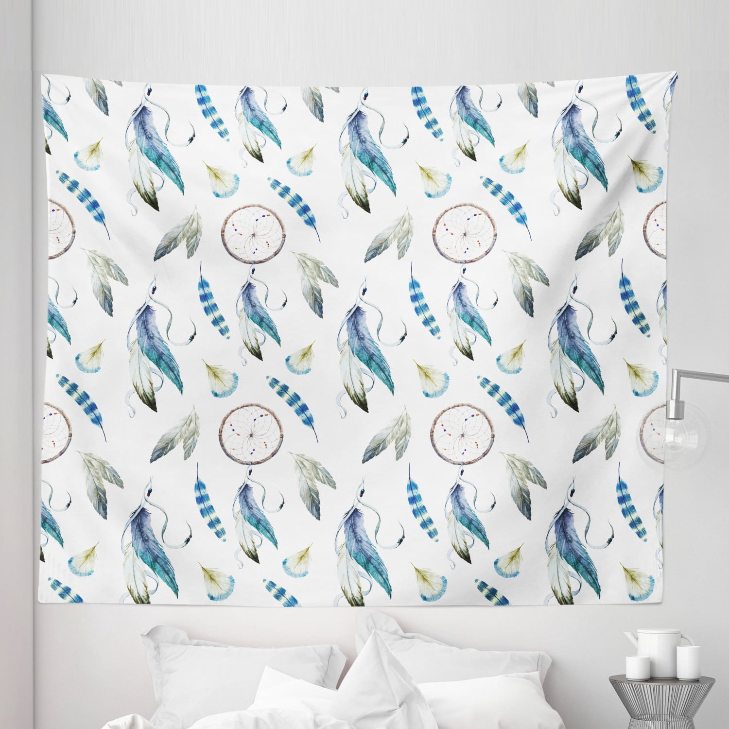 Tribal Tapestry, Aztec Exotic Feathers Dreamcatchers Traditional Folk ...