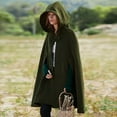 Cape Poncho Hooded Cloak Coat for Women Winter Warm Long Cloak Witch ...