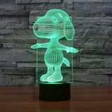 JT 3D Dog Night Light, Multi Color Changing Illusion Lamp, LED Home DÃ ...