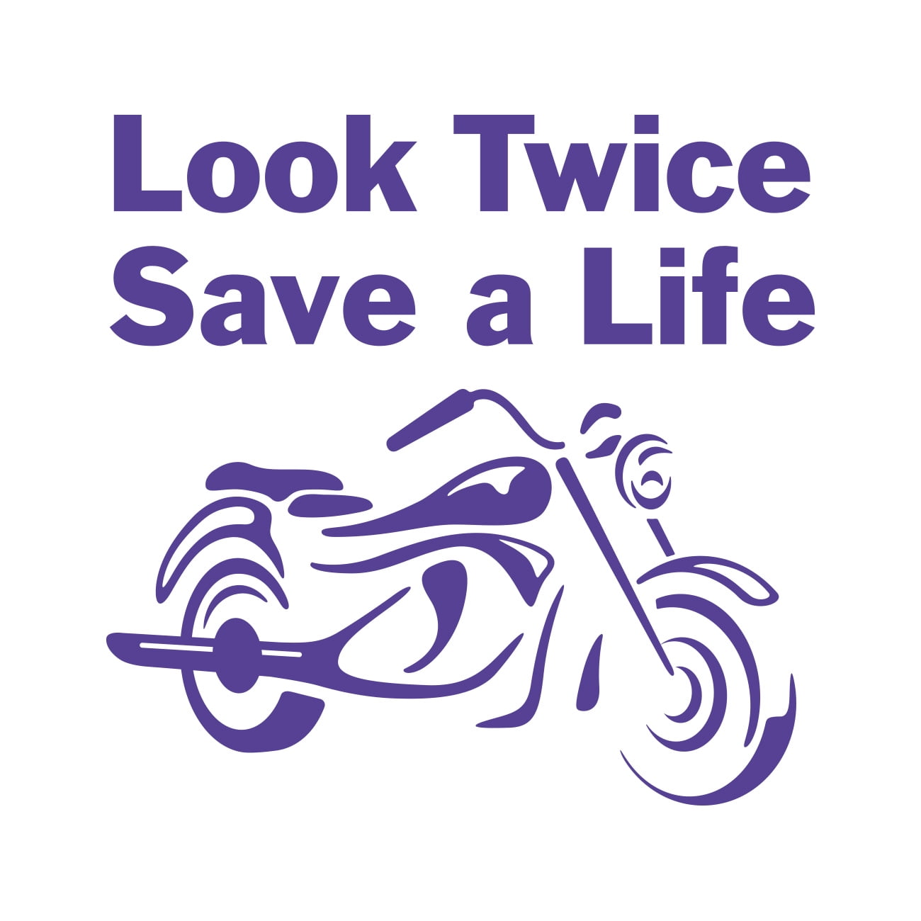 Look Twice Save a Life Sticker Decal Die Cut - Self Adhesive Vinyl ...