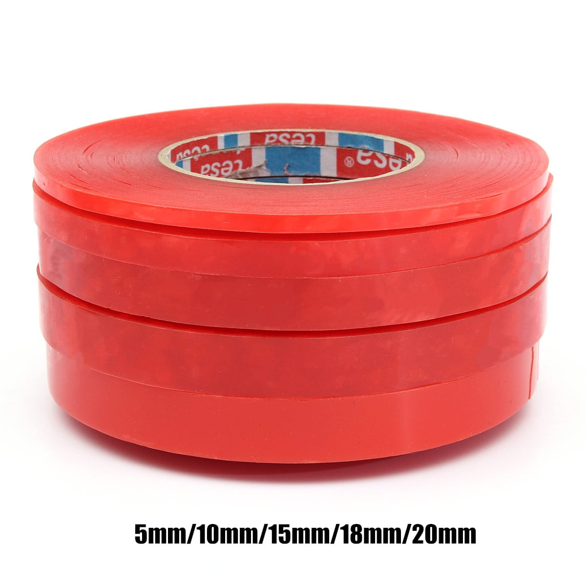 50M 5/10/15/18/20mm Double Sided Strong Economy Adhesive Super Sticky ...