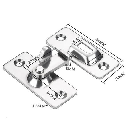 ruzhgo 90 Degree Door Clasp Lock Shift Door Lock Button Push Pull ...