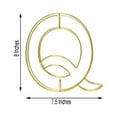 BalsaCircle 8" Gold Q Metal 3D Wire Alphabet Number Sign Wedding Party ...