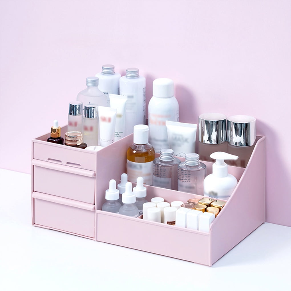 Rinhoo Box PP Makeup Organizer Case Table Storage Container with ...