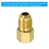 Uxcell Male 1/4 SAE / 7/16"-20UNF Brass Seal Plug Flare Tube Fitting 45 ...