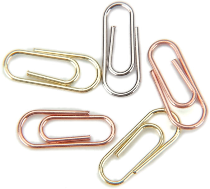 Papercraft Paper, Party & Kids Five 5 Rose Gold Paper Clip Copper Paper ...