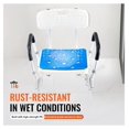 Shower Chair 400lbs Capacity, Adjustable Height, Back Support, Non-Slip ...